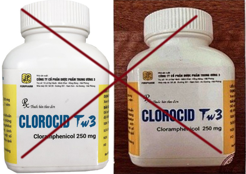 CẢNH BÁO THUỐC GIẢ CLOROCID TW3, TETRACYCLIN TW3 VÀ THEOPHYLLINE 200MG
